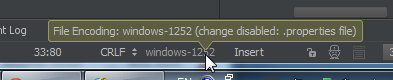 Change properties file encoding disabled – IDEs Support (IntelliJ Platform) | JetBrains
